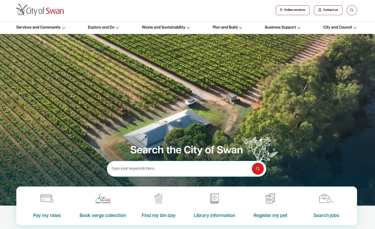City of Swan - City of Swan’s new website takes out international award